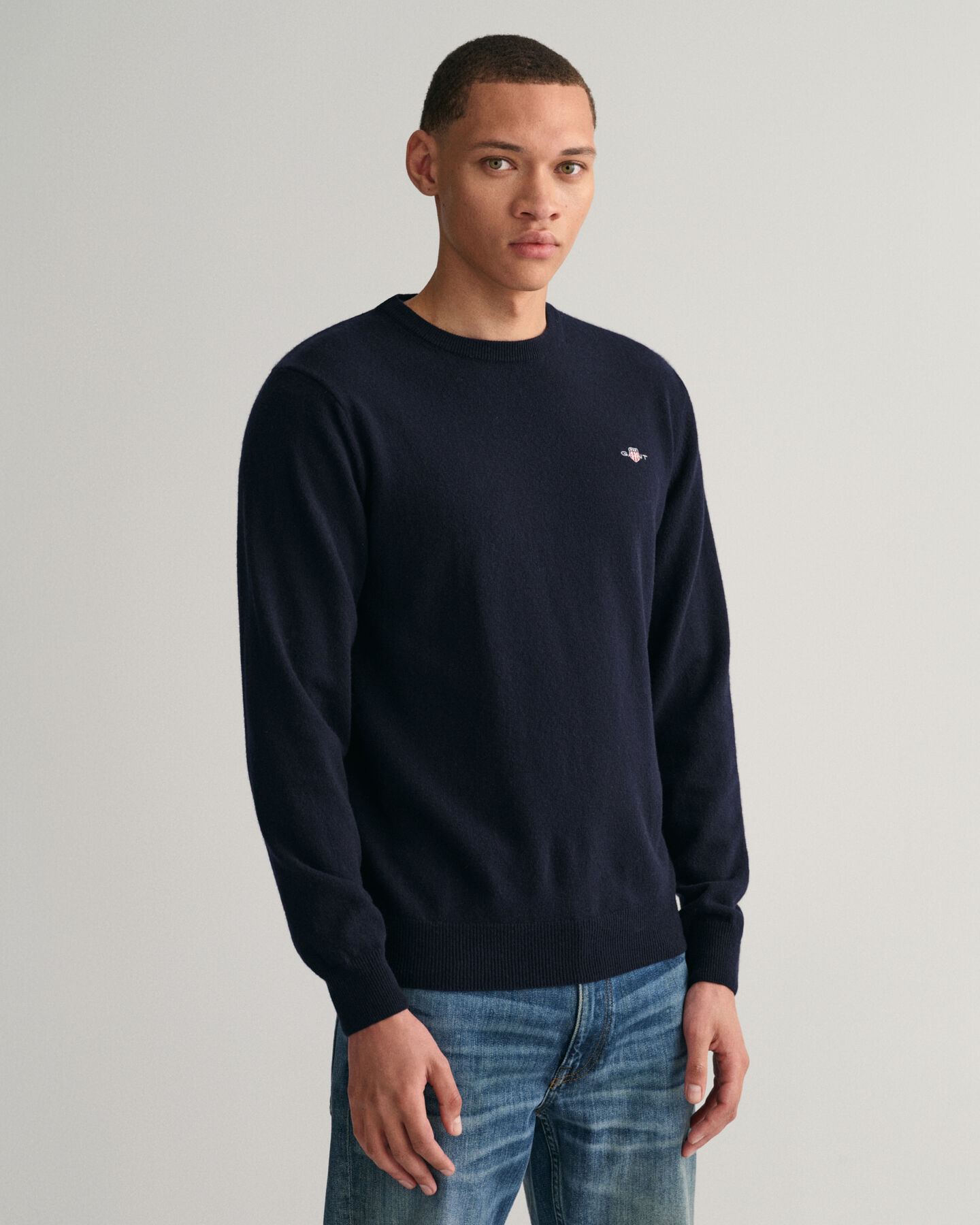 Superfine Lambswool Crew Neck Sweater - GANT