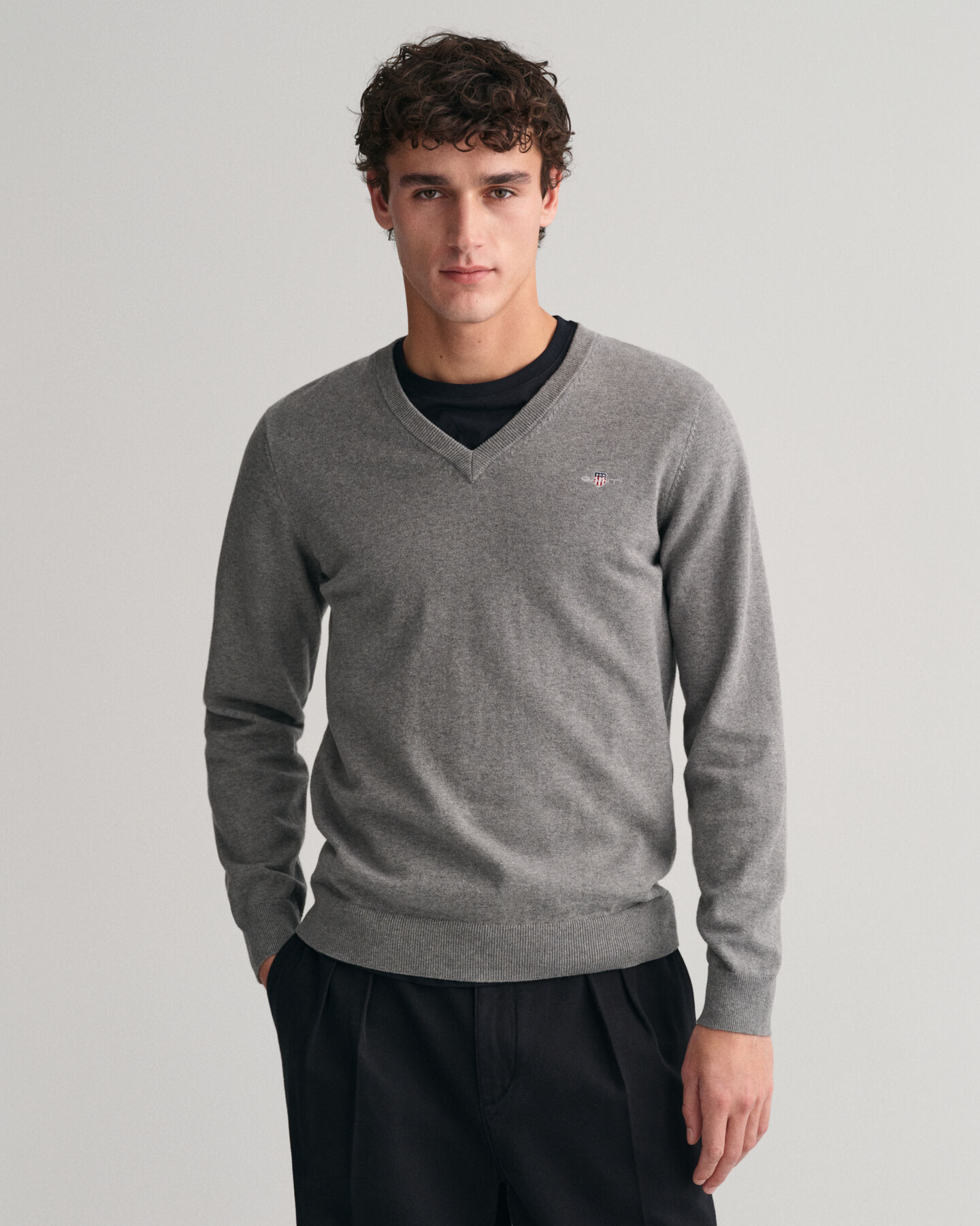 Classic Cotton V-Neck Sweater - GANT