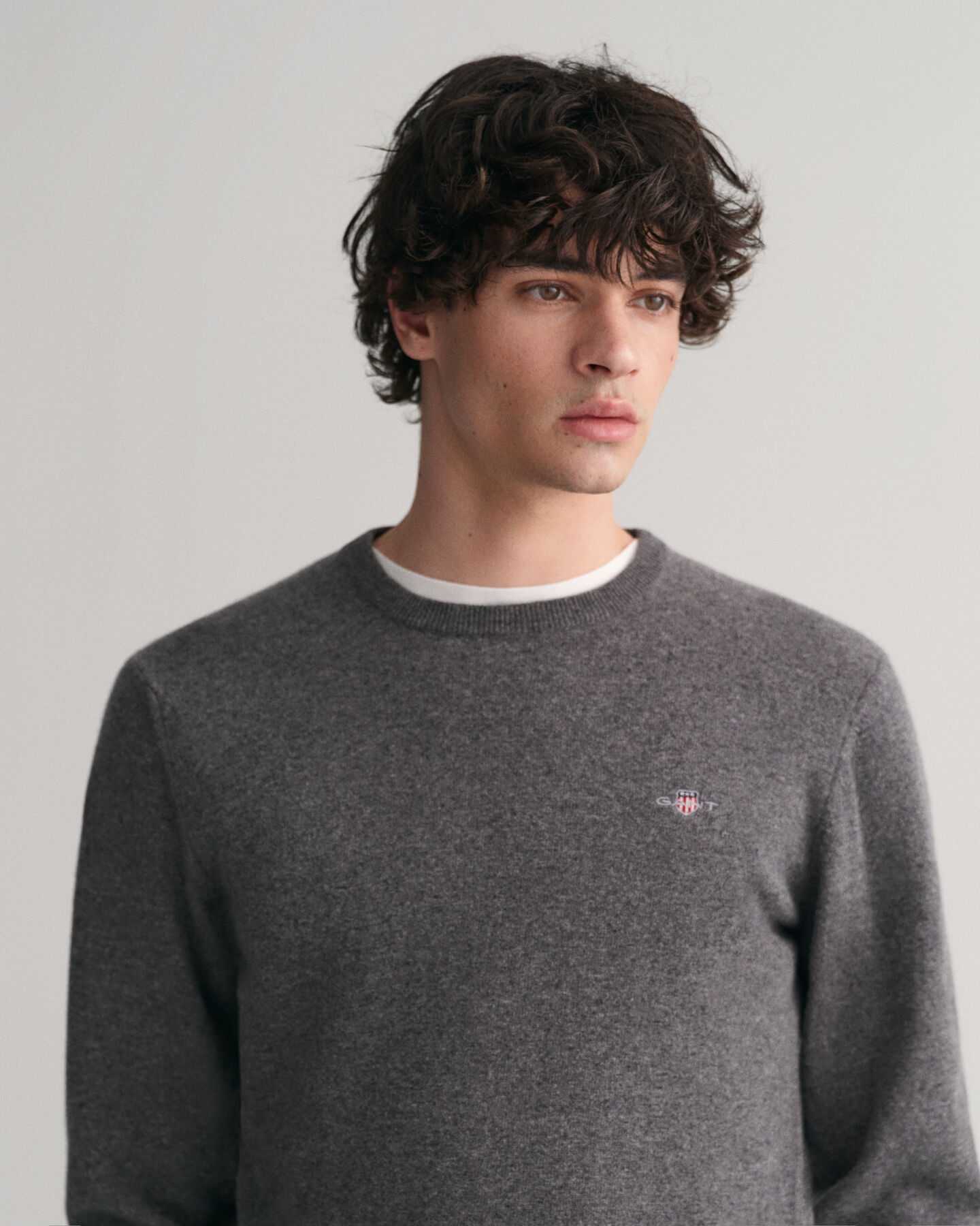 Superfine Lambswool Crew Neck Sweater - GANT