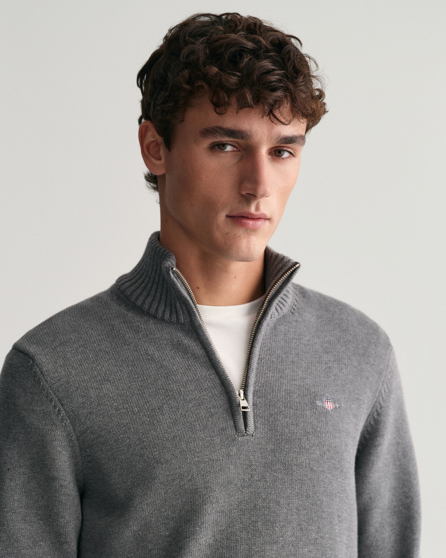 Casual Cotton Half-Zip Sweater - GANT