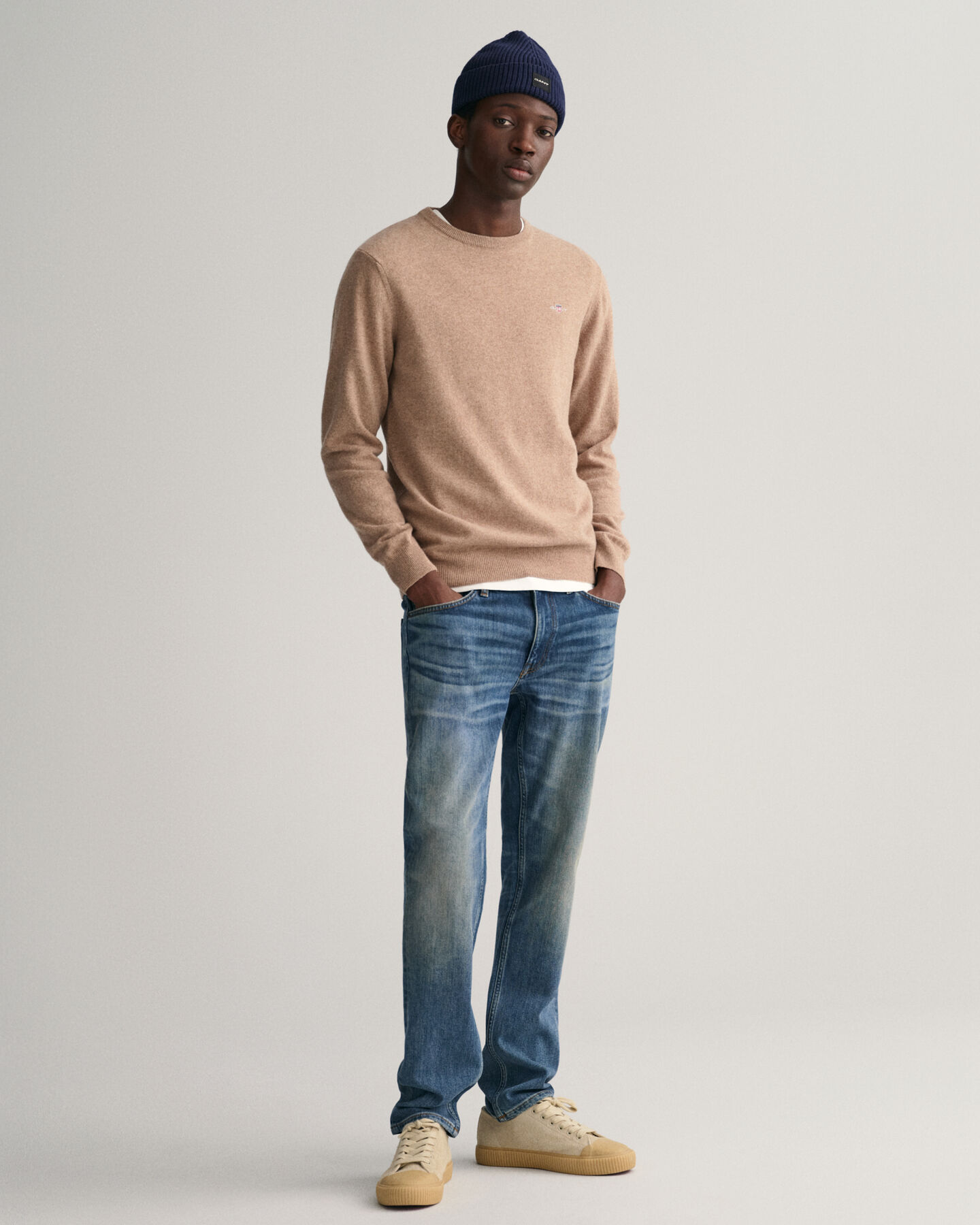 Superfine Lambswool Crew Neck Sweater - GANT