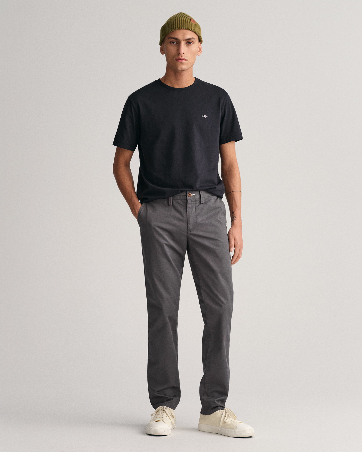 Slim Fit Twill Chinos - GANT