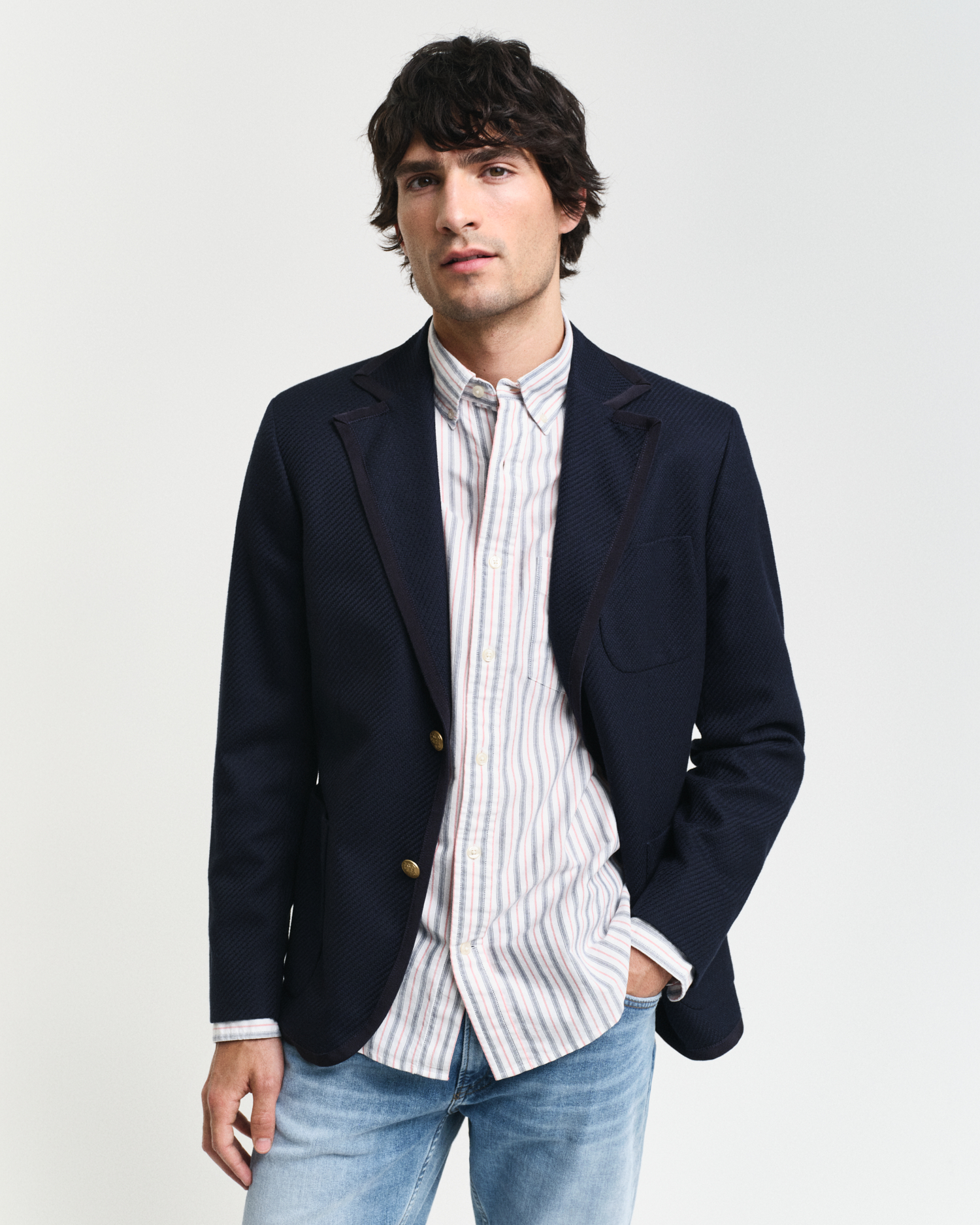 Slim Fit Cotton Wool Club Blazer - GANT