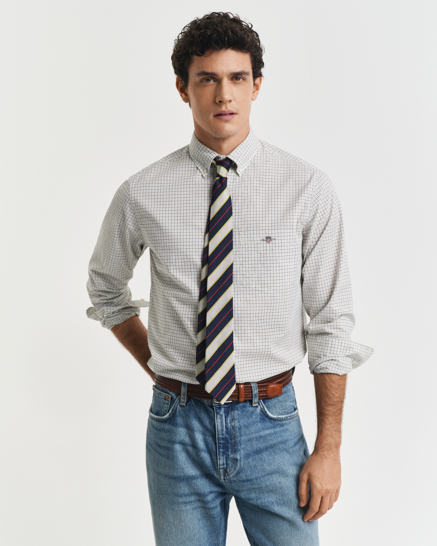 Regular Fit Checked Classic Poplin Shirt - GANT