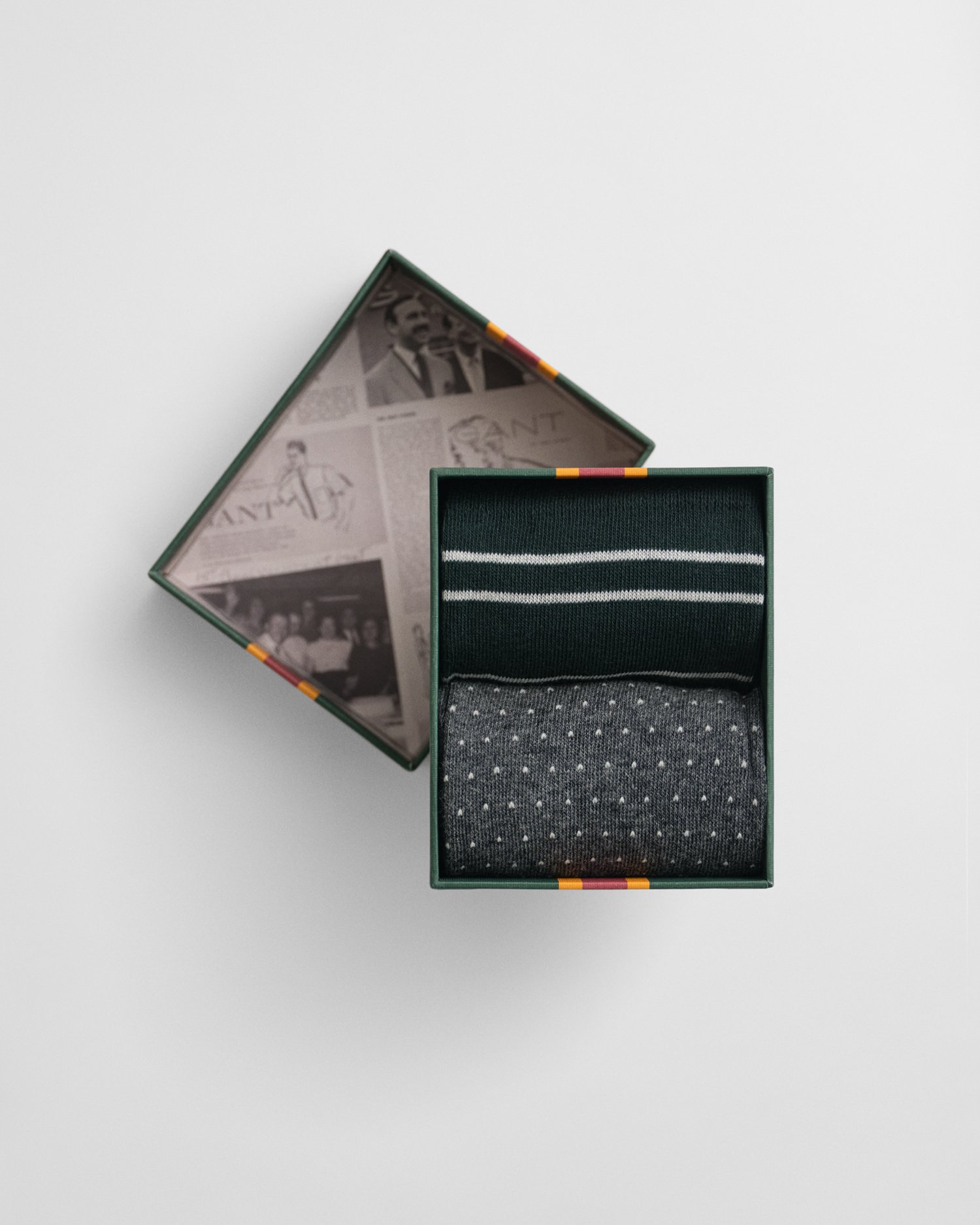 2-Pack Striped & Mini Dotted Socks Gift Box - GANT