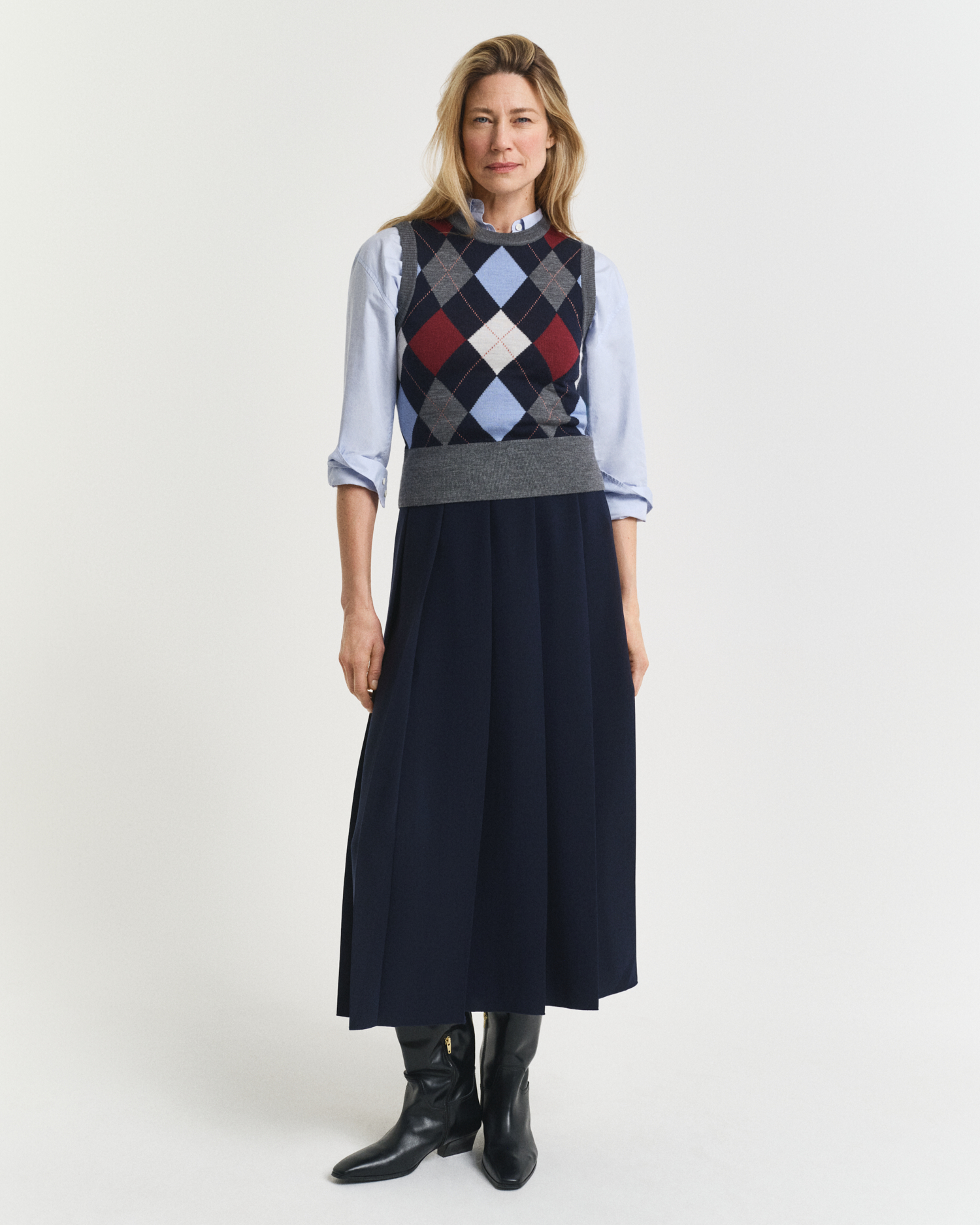 Wide Pleated Midi Skirt - GANT