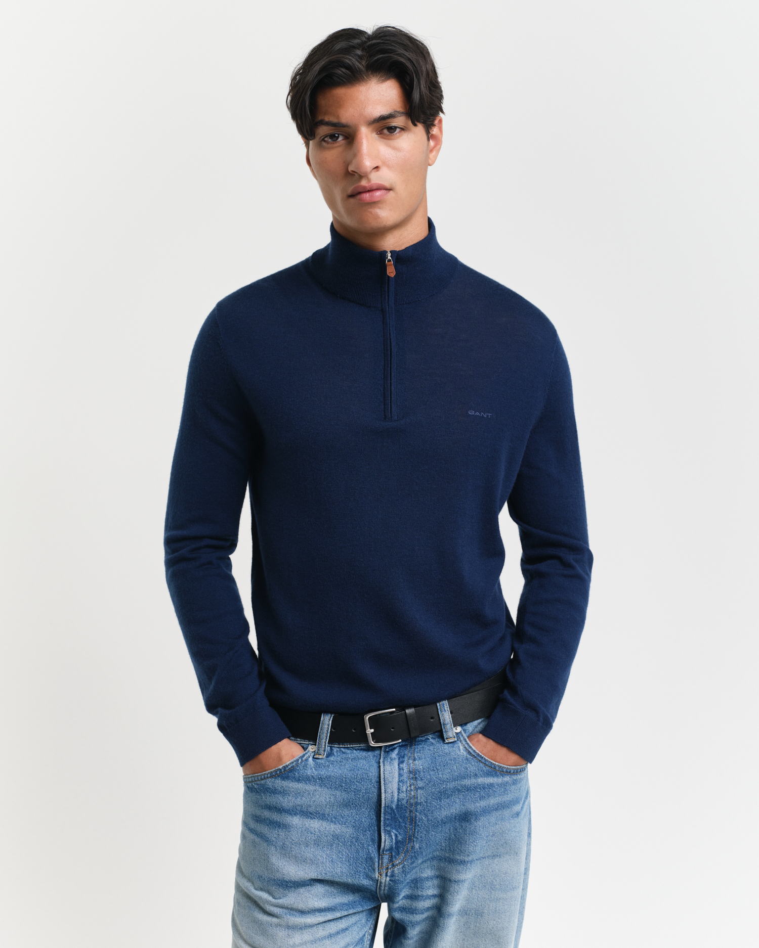 Extra Fine Merino Wool Half-Zip Sweater - GANT