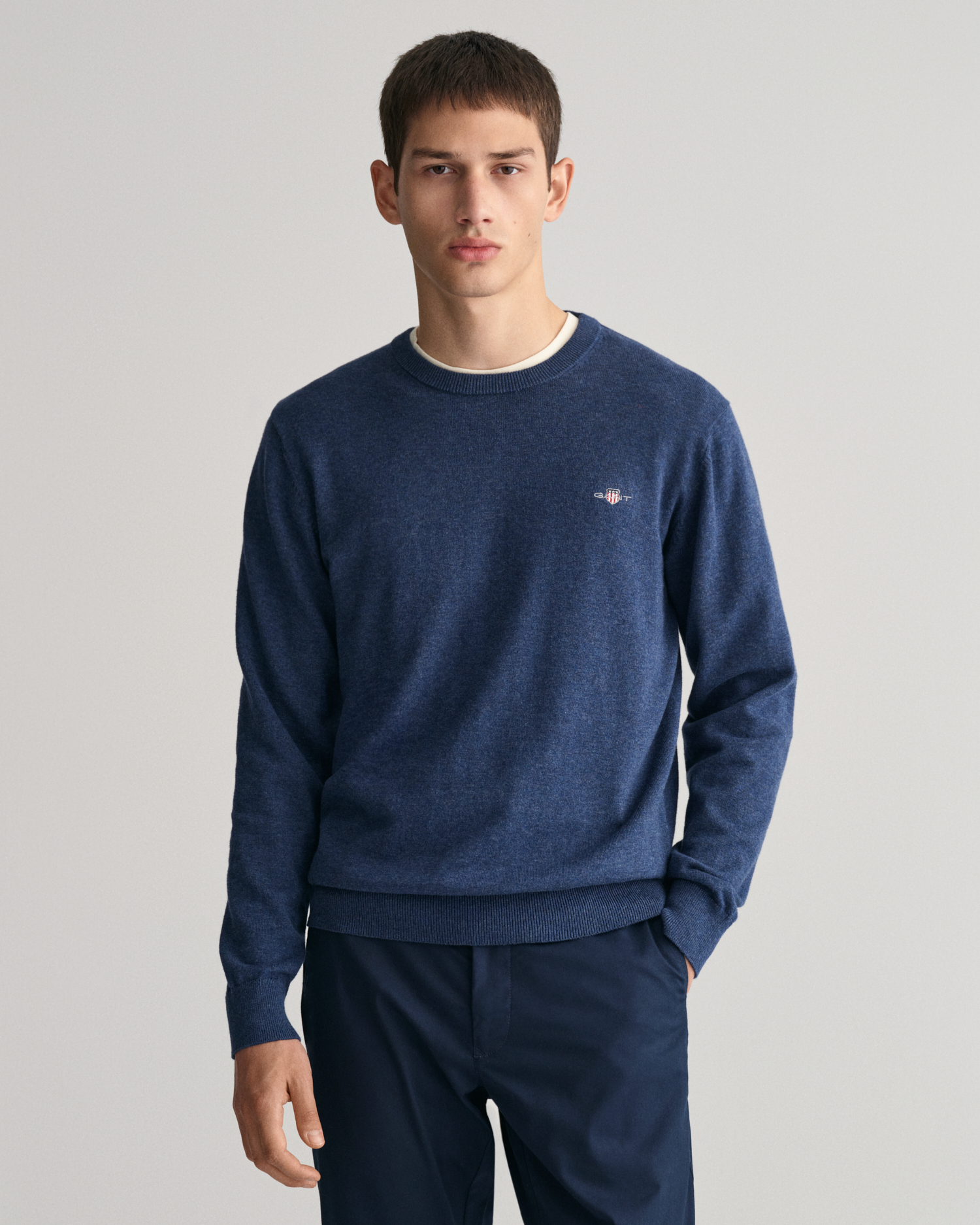 Classic Cotton Crew Neck Sweater - GANT