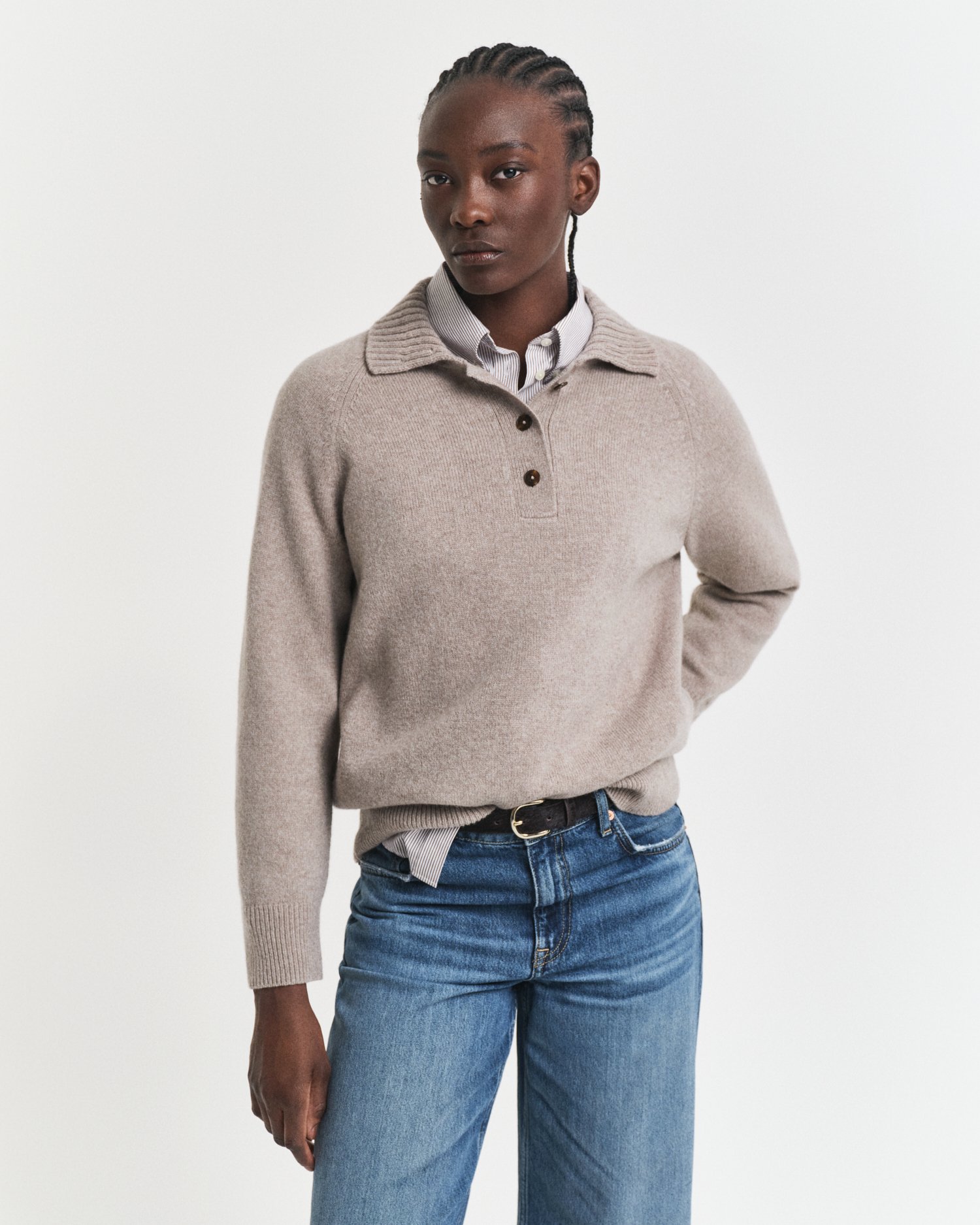 Knitted Wool Cashmere Blend Rugger - GANT