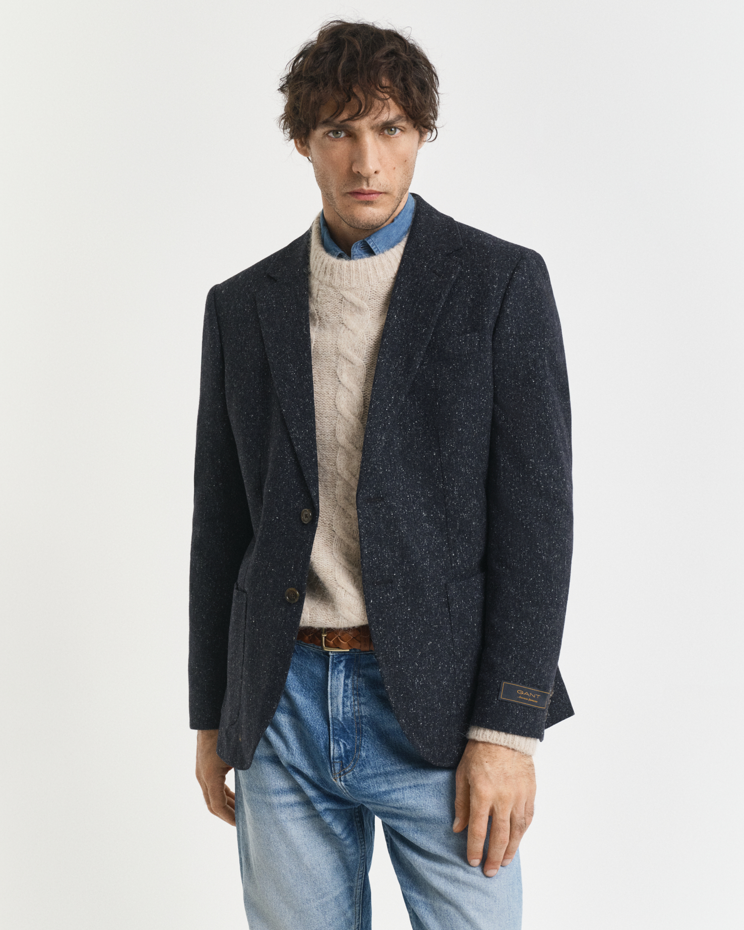 Slim Fit Donegal Suit Jacket - GANT