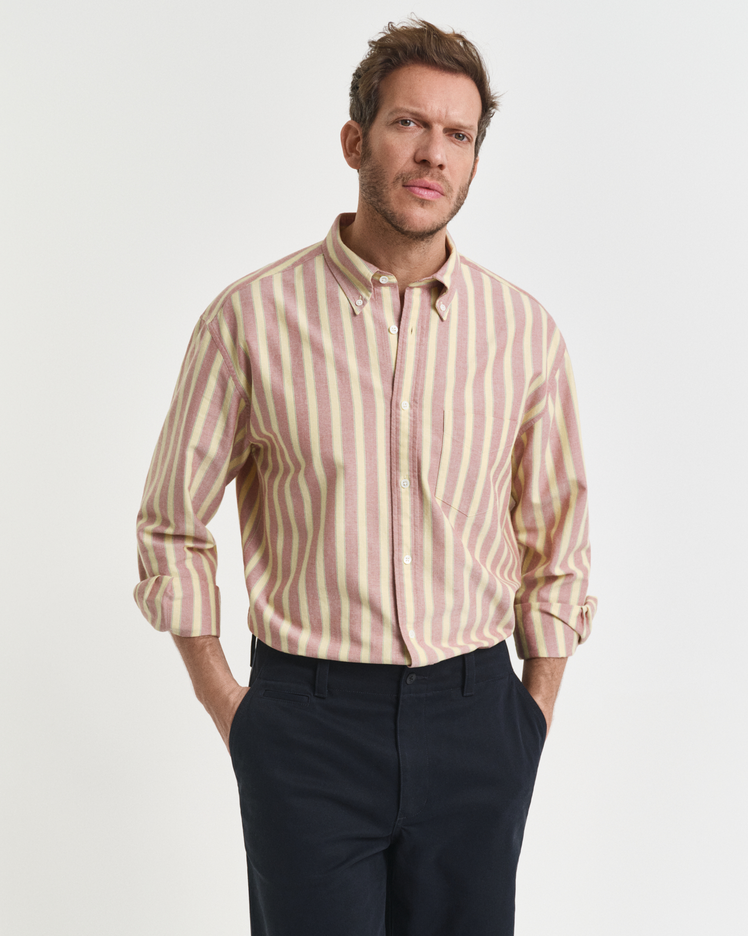 Relaxed Fit Striped Heritage Oxford Shirt - GANT