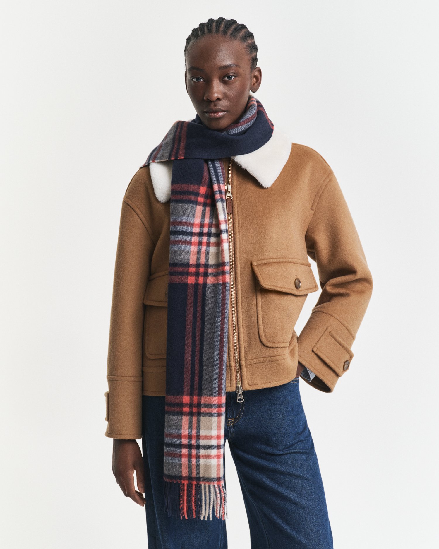 Tartan Checked Wool Scarf - GANT
