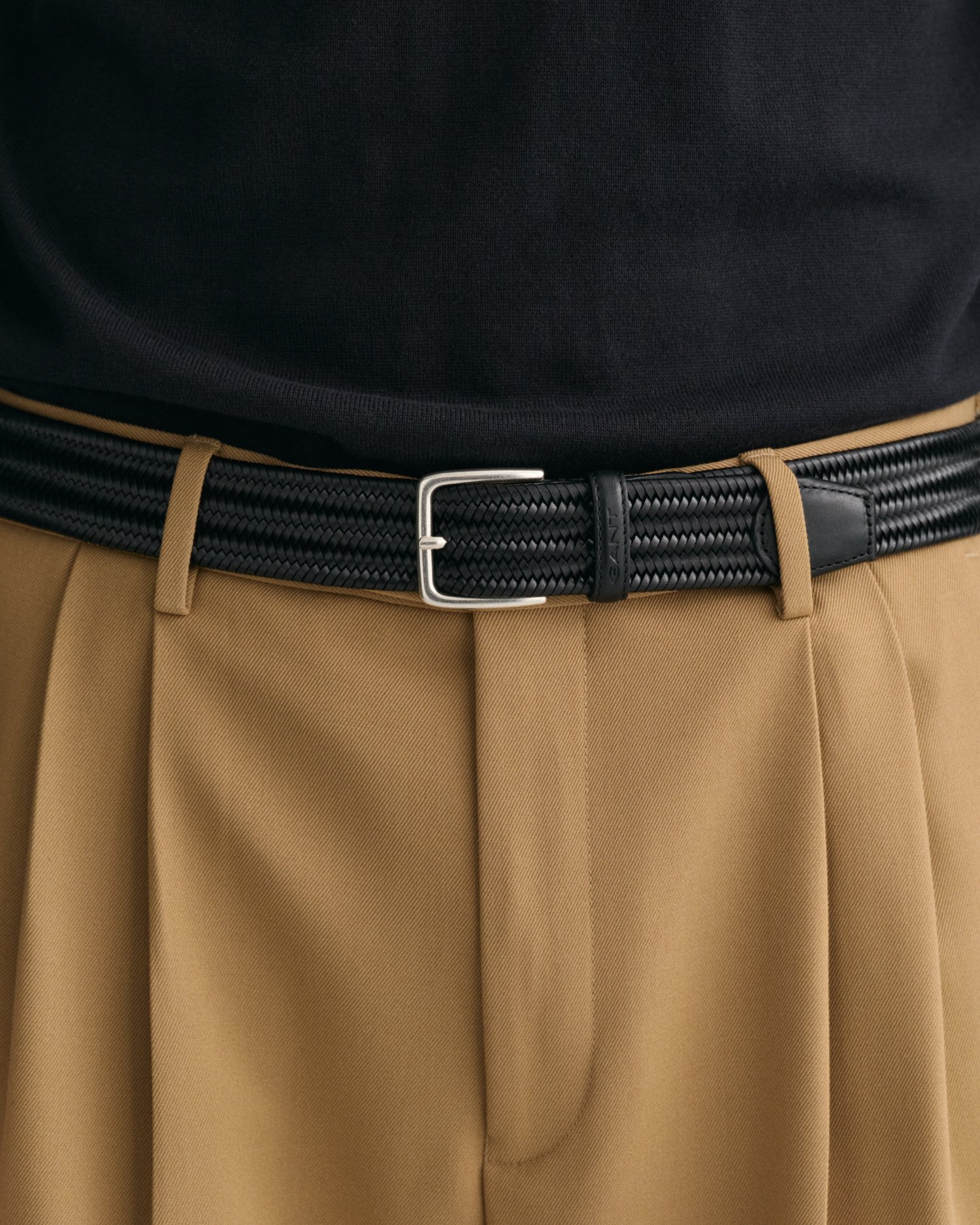 Braided Elastic Leather Belt - GANT