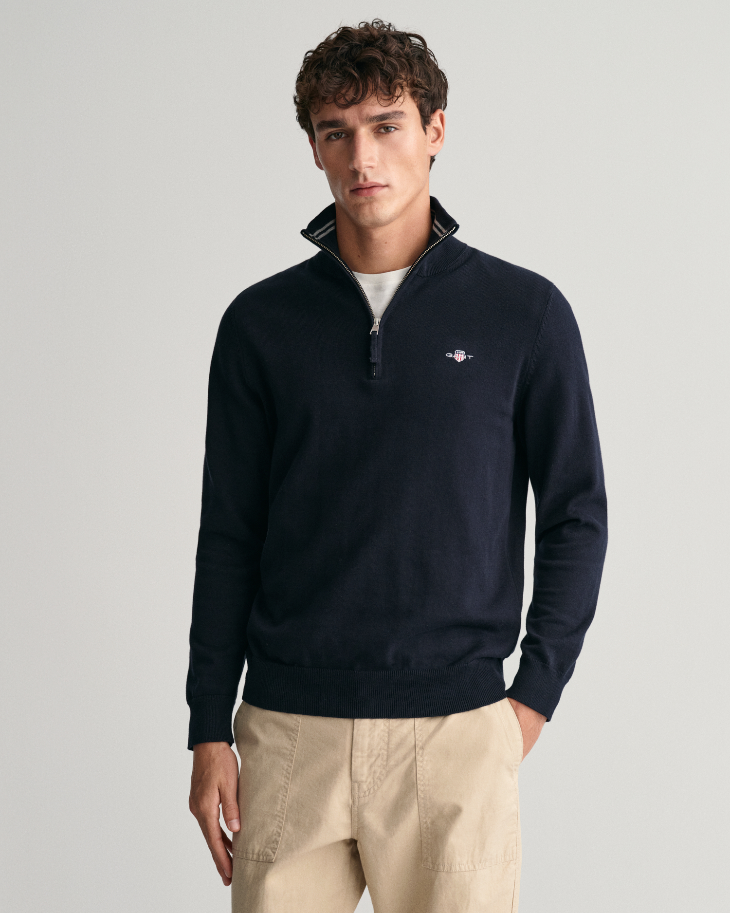 Classic Cotton Half-Zip Sweater - GANT